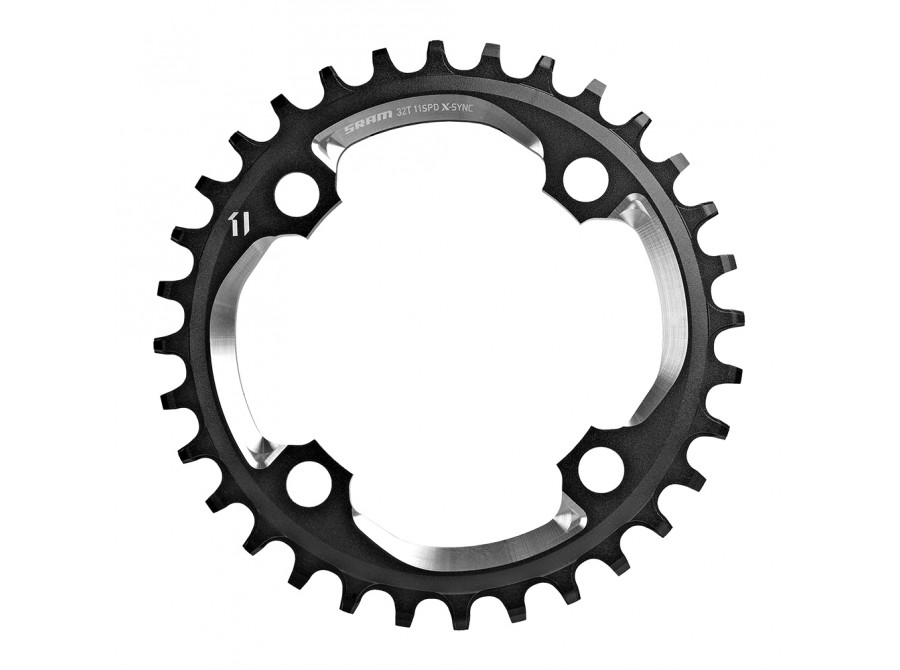 SRAM Převodník X-Sync 32z 94BCD Alum 5mm Black s CNC Silver , 11ti ...