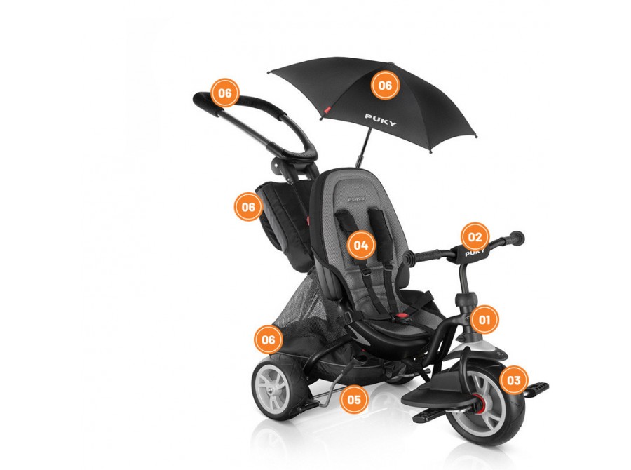 PUKY Dětská tříkolka CAT S6 Ceety, City Premium černá | Sportovnidum.cz